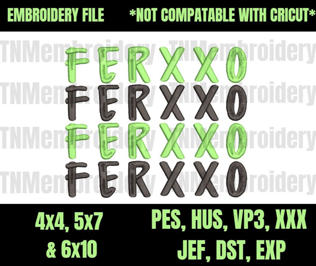 Feid ferxxo Embroidery File 3 Sizes 7 Formats FERXXO, Team FERXXO ...