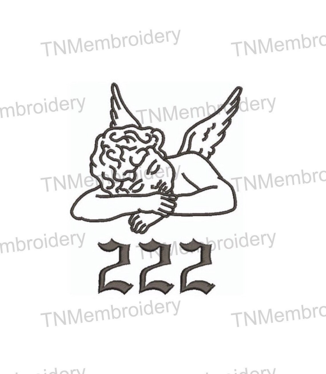 Angel Number 222 Embroidery File - 4 Sizes - 5 Formats - Etsy