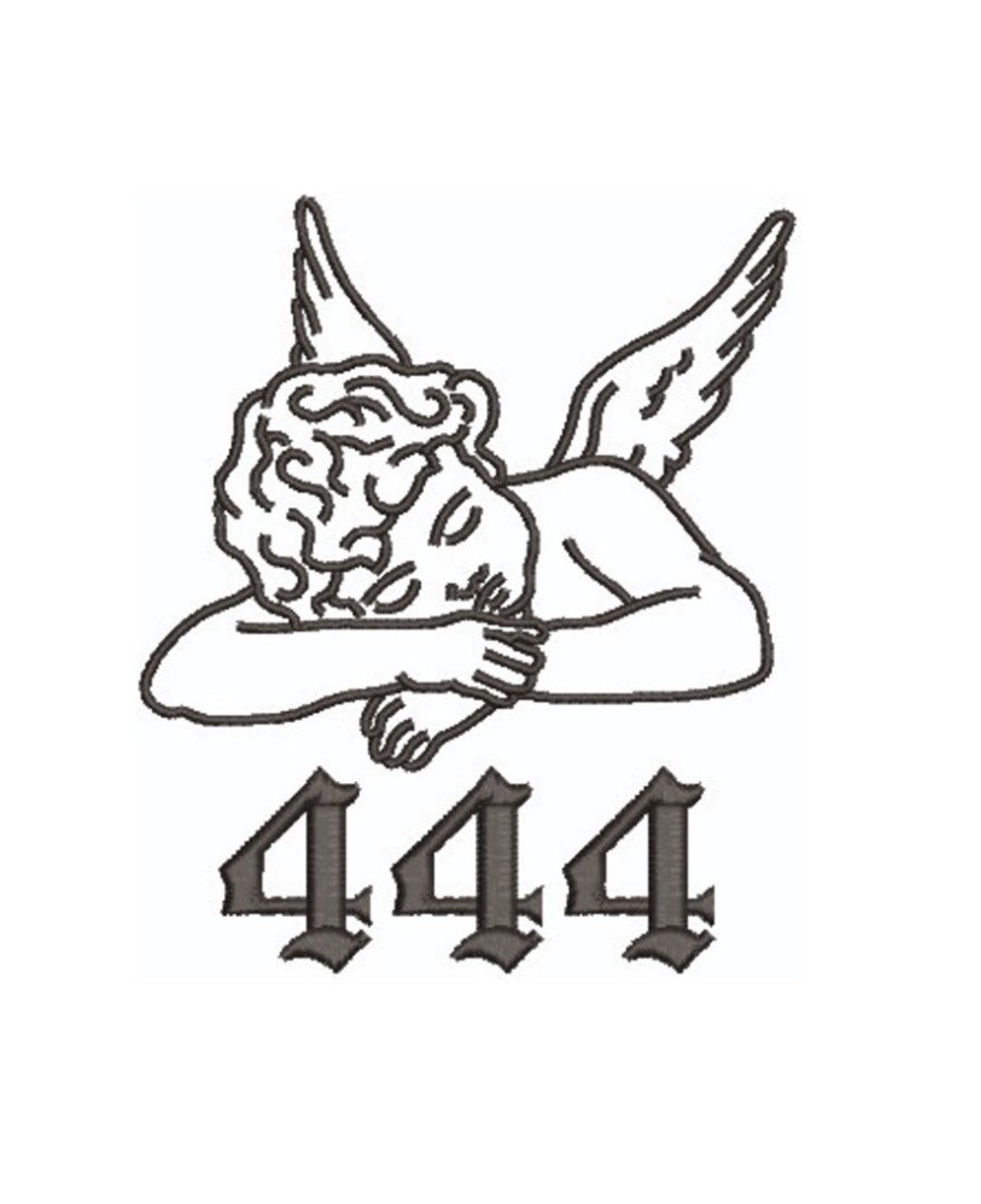 Angel Number 444 Embroidery File 4 Sizes 5 Formats - Etsy