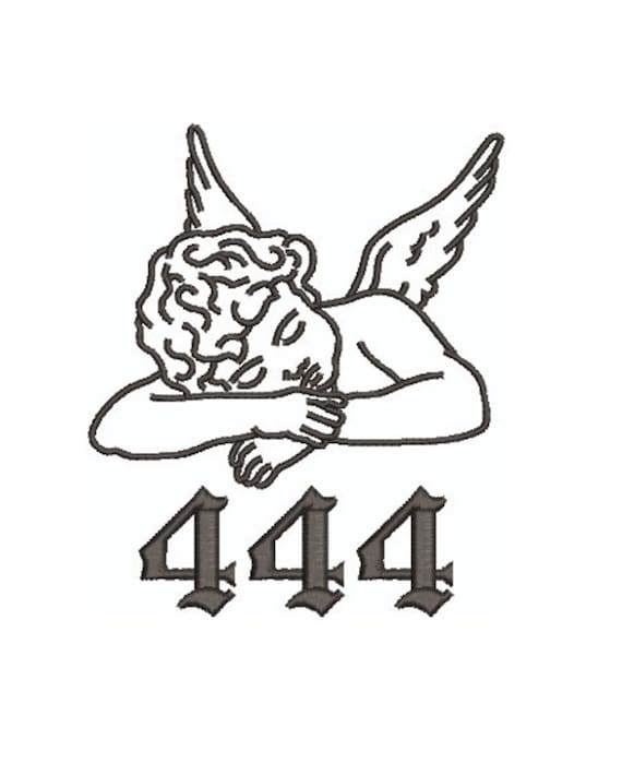 Angel Number 444 Embroidery File 4 Sizes 5 Formats - Etsy