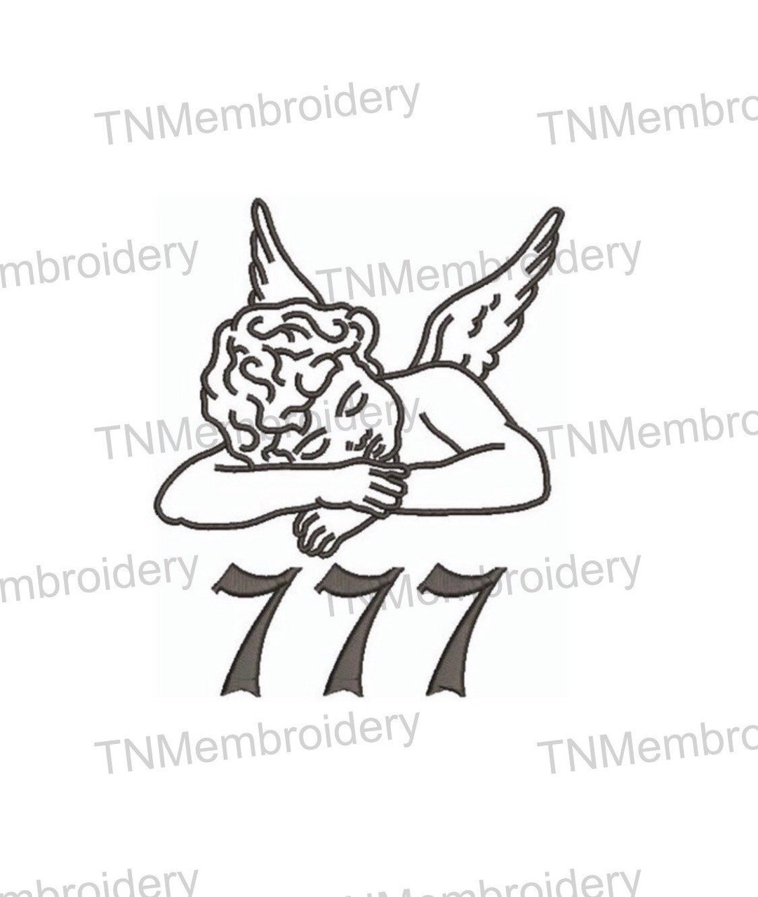 Angel Number 777 Embroidery File - 4 Sizes - 5 Formats - Etsy