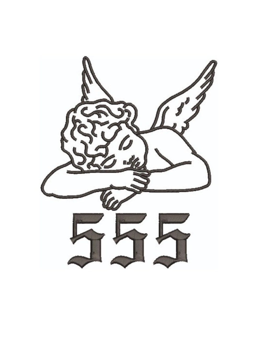 Angel Number 555 Embroidery File 4 Sizes 5 Formats | Etsy