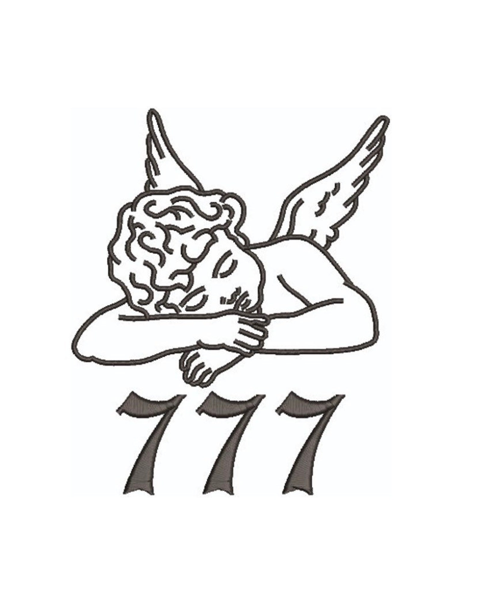 Angel Number 777 Embroidery File 4 Sizes 5 Formats | Etsy