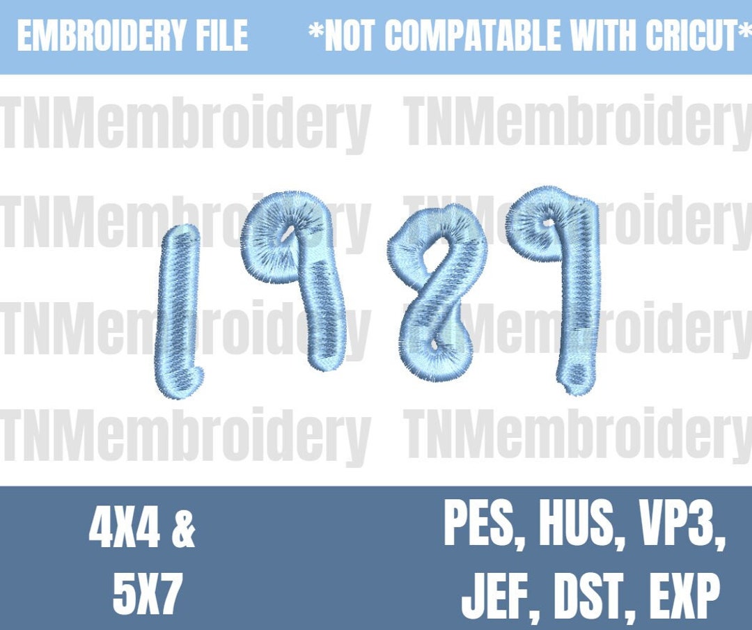 1989 Album Embroidery File 4x4 & 5x7 Era's Tour - Etsy