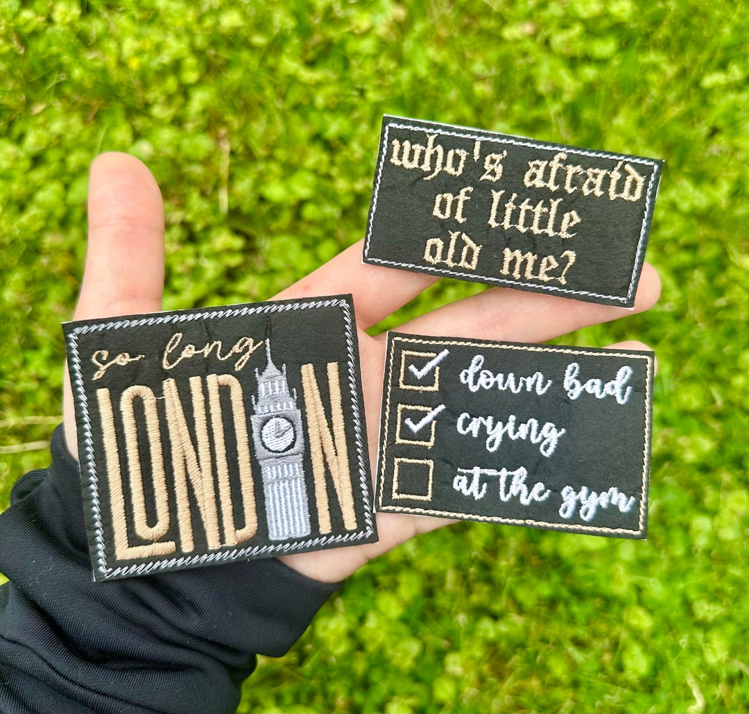 TTPD Song Iron on Patches - the Eras Tour, so Long London, Down Bad ...