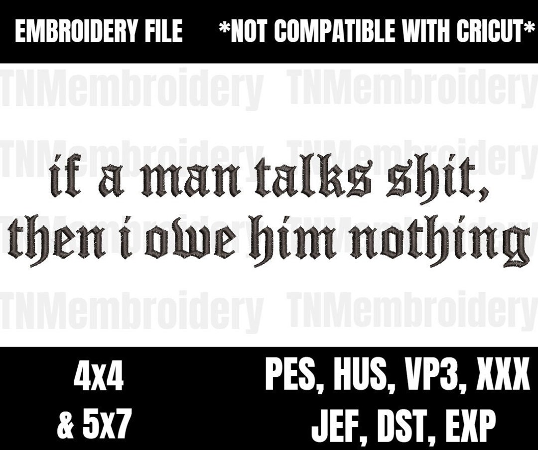 I Did Something Bad Embroidery File - 2 Sizes, 7 Formats - Etsy