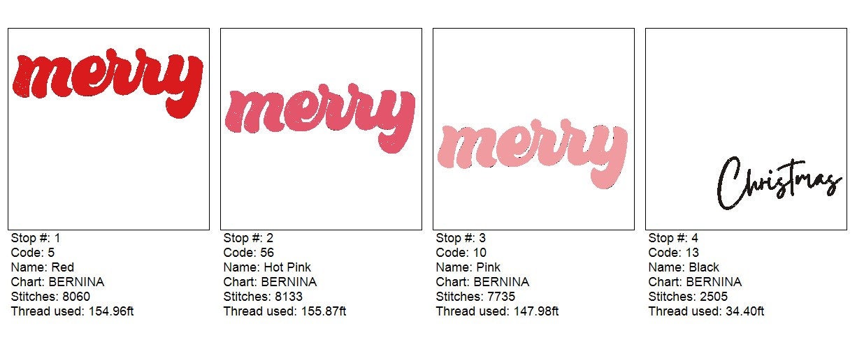 Merry Christmas Embroidery File - 5 Sizes - 5 Formats - Winter, Holiday ...
