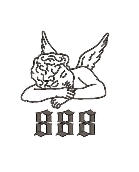 Angel Number 888 Embroidery File 4 Sizes 5 Formats - Etsy