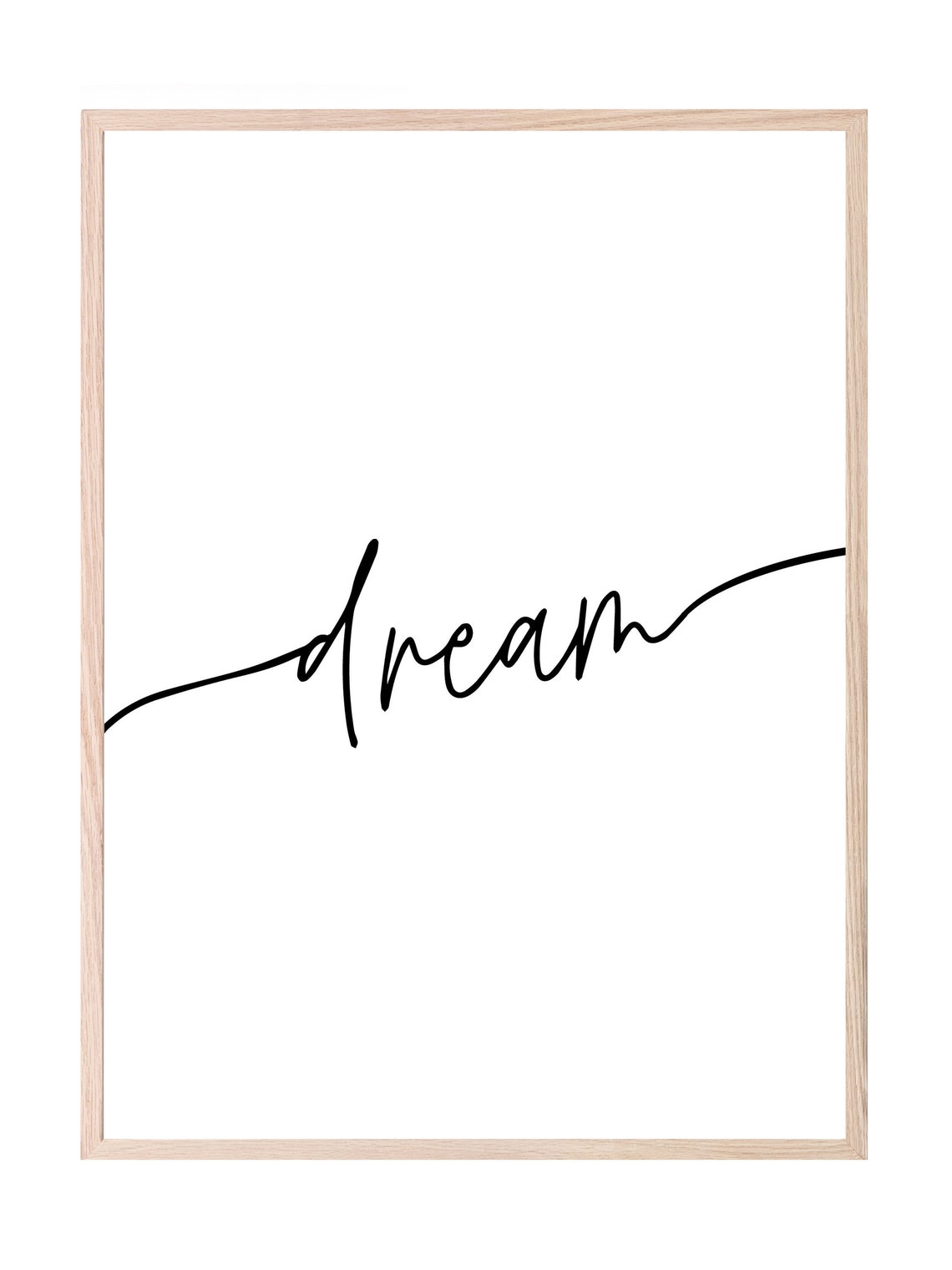 Dream, Printable Wall Art. Handwriting, Calligraphy, Typography Art ...