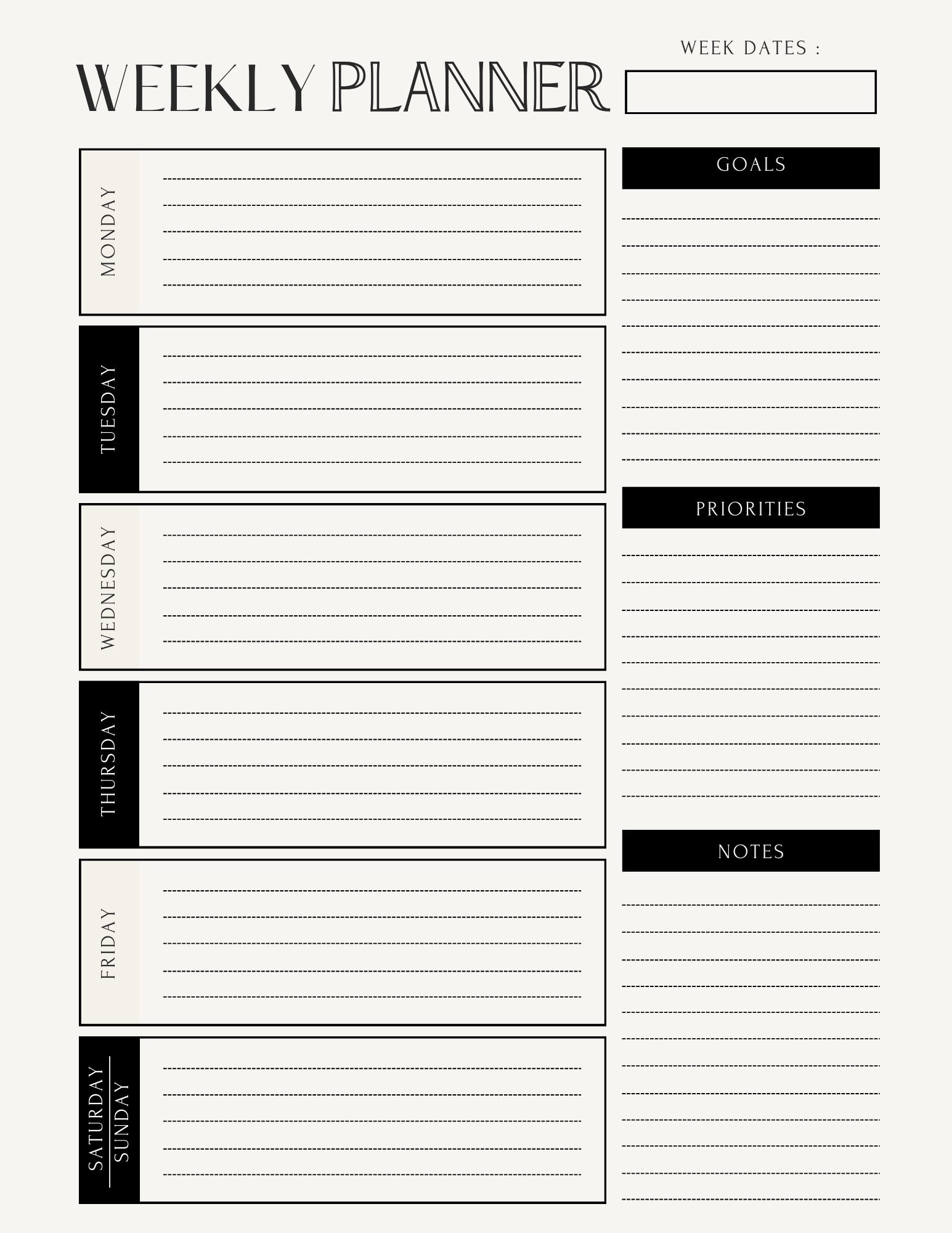Monthly & Weekly Planner - Etsy