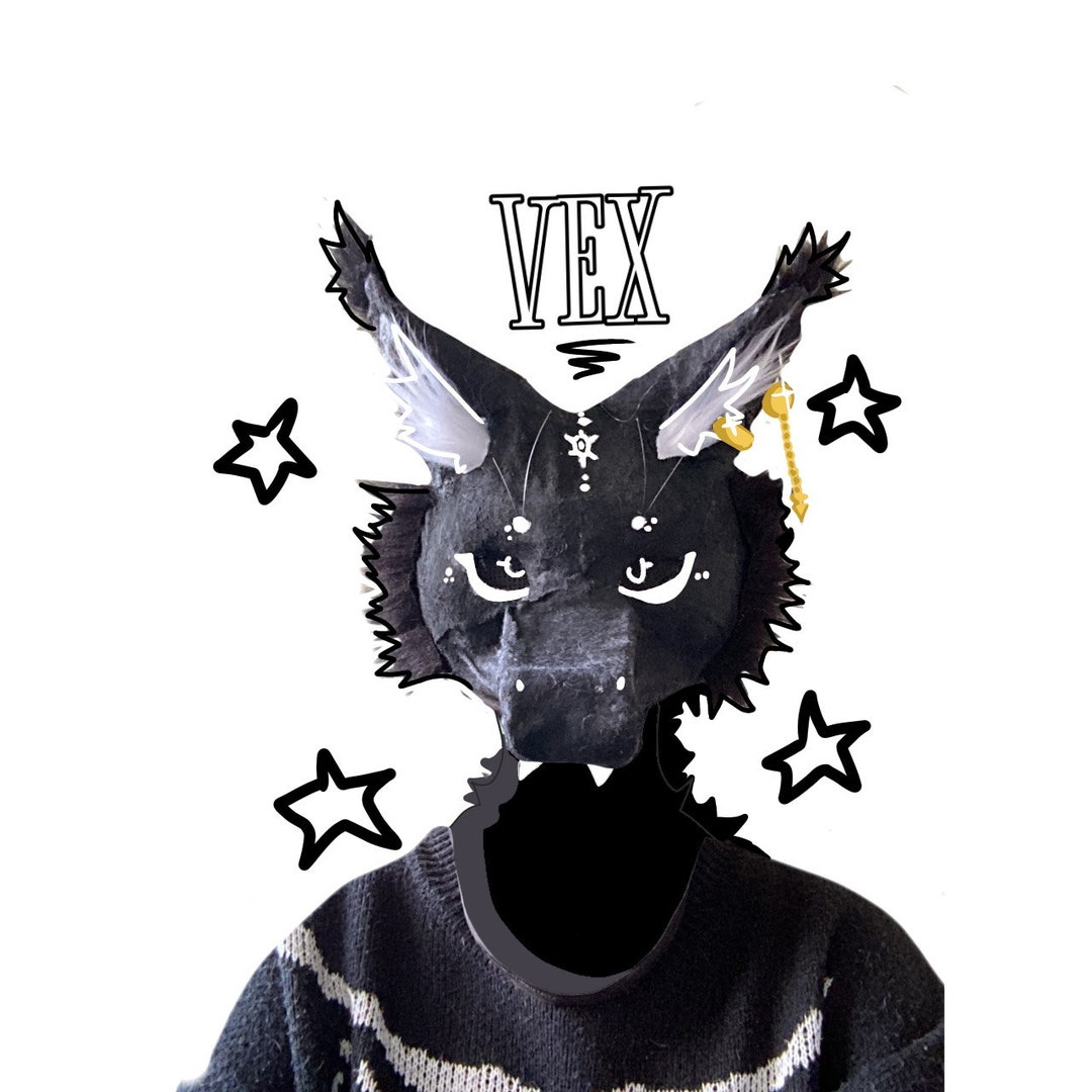 Black Wolf Therian/cat Mask - Etsy UK