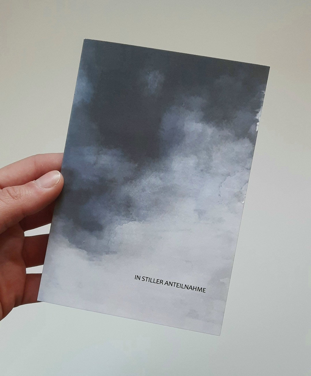 Herzfunkeln® Mourning Card With Envelope in White Simple and Hand ...