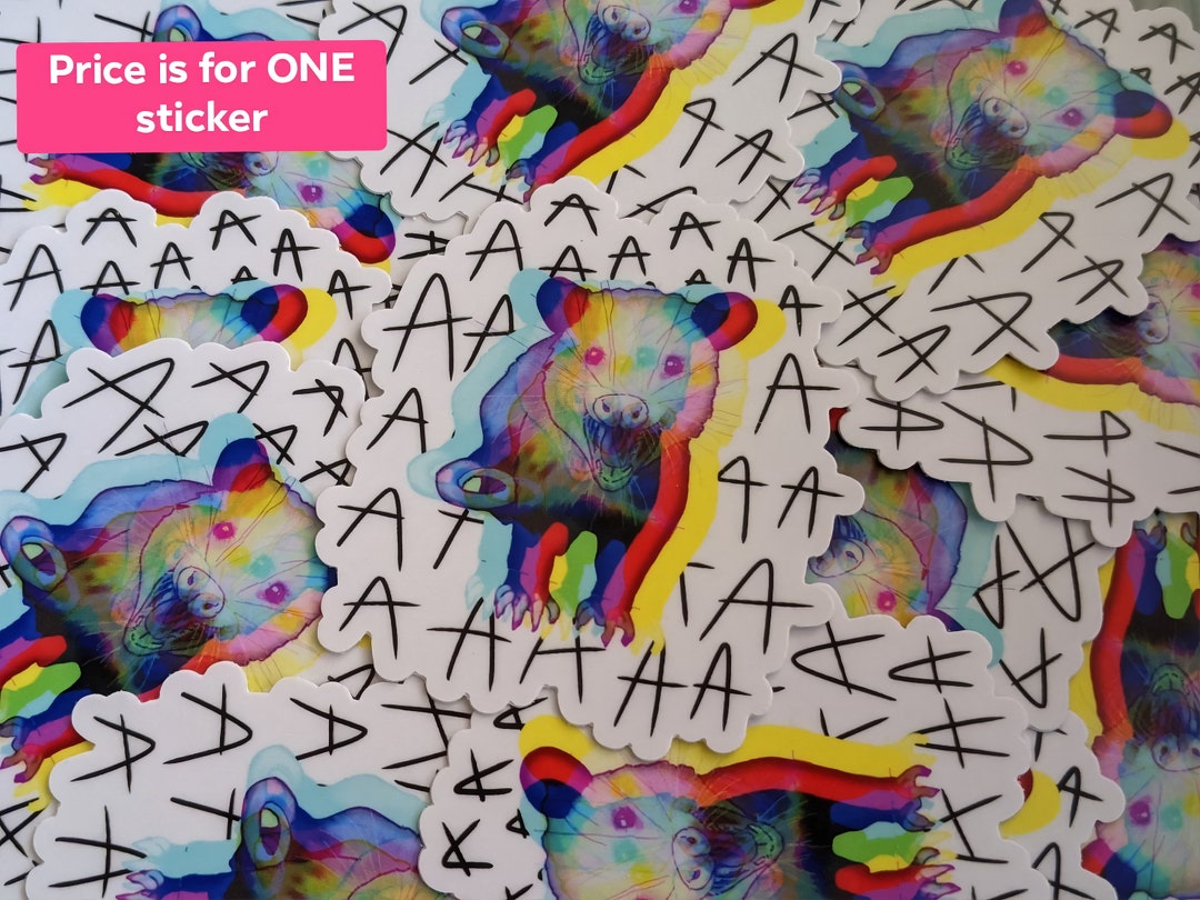 Screaming Opossum Vinyl Sticker AAAAA Opossum Laptop Decal - Etsy