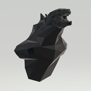 Godzilla Papercraft, Godzilla Wall Decor, Godzilla Bust , Dinosaur ...