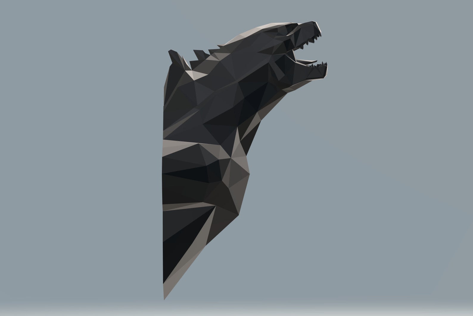 Godzilla Papercraft, Godzilla Wall Decor, Godzilla Bust , Dinosaur ...