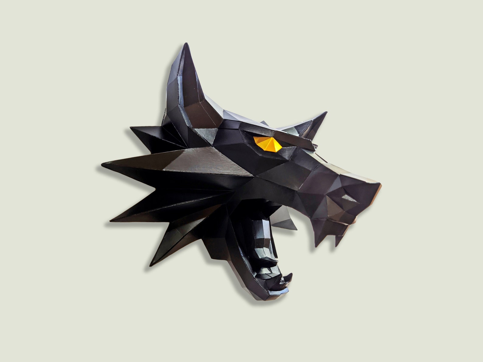 Wolf Papercraft, the Witcher, Wolf Head Wall Decor, Halloween Decor ...