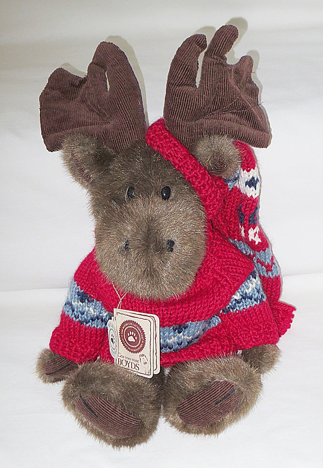 Boyds Bears Mountie Moosletoe 12-inch Plush Moose GCC fall 2002 - Etsy