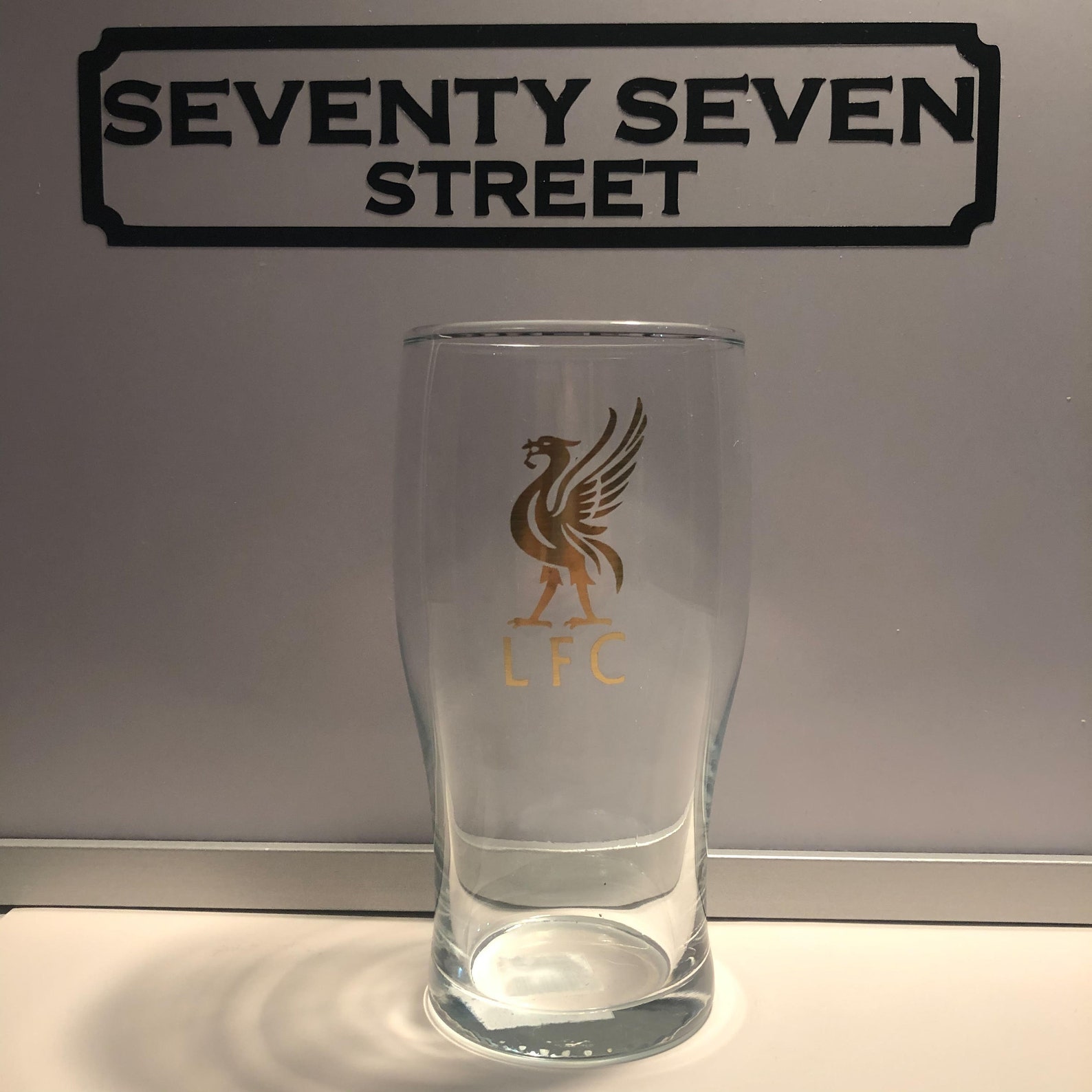 Liverpool Fc Lfc Red Gold Glass Pint Glass Drinks Glass T Etsy