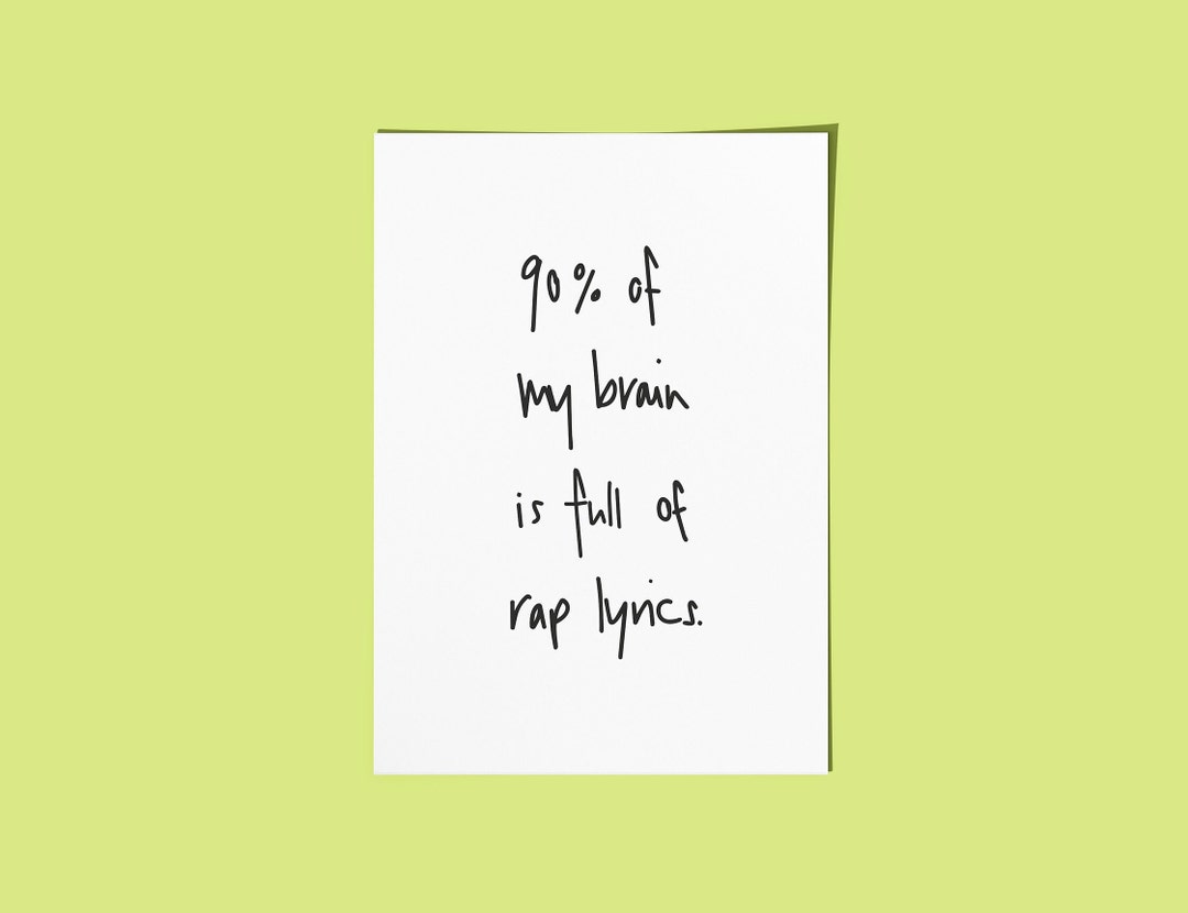 Rap Lyrics / Premium Poster on Matte Paper - Etsy