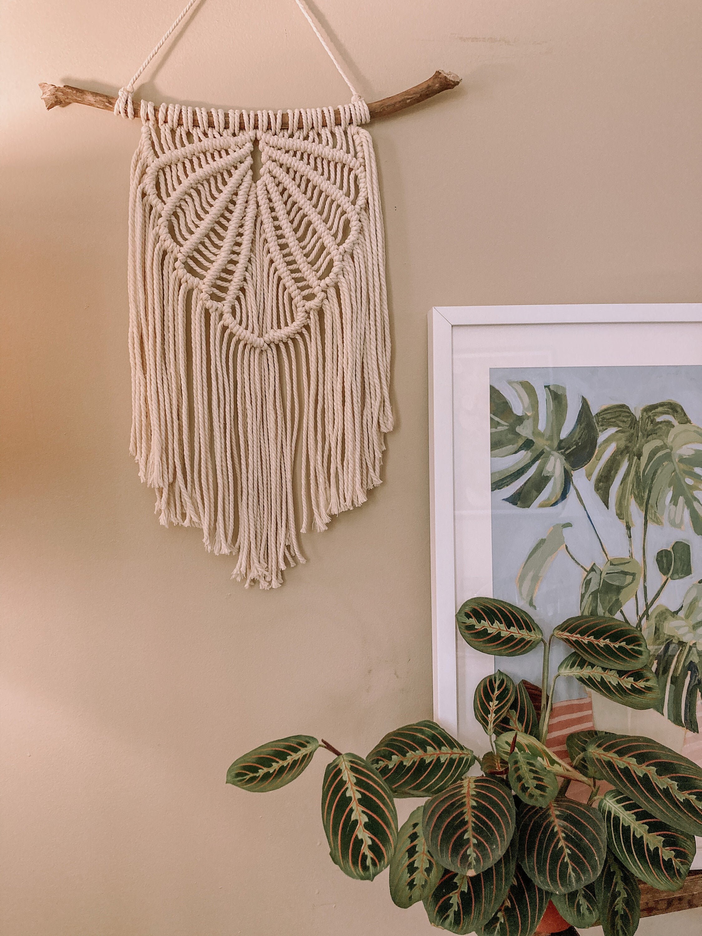 Macrame Seashell Wall Hanging - Etsy