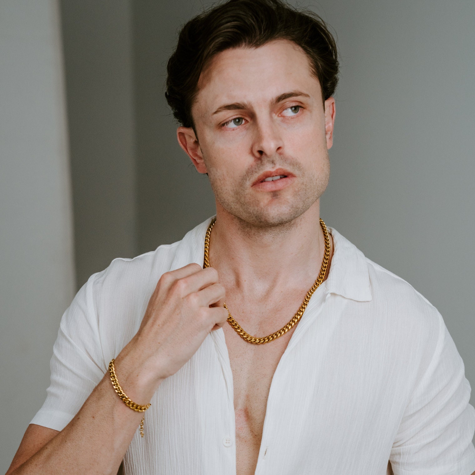 18K Gold Plated Miami Cuban Curb Chain, Gold Necklace, 18kt Gold Chain ...