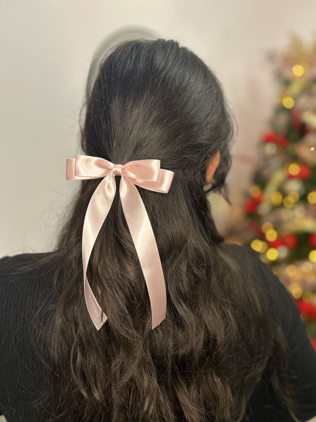 Adult Hair Clips, Long Tail Hair Bow, Elegant Hair Bow, Satin Hair Bow ...