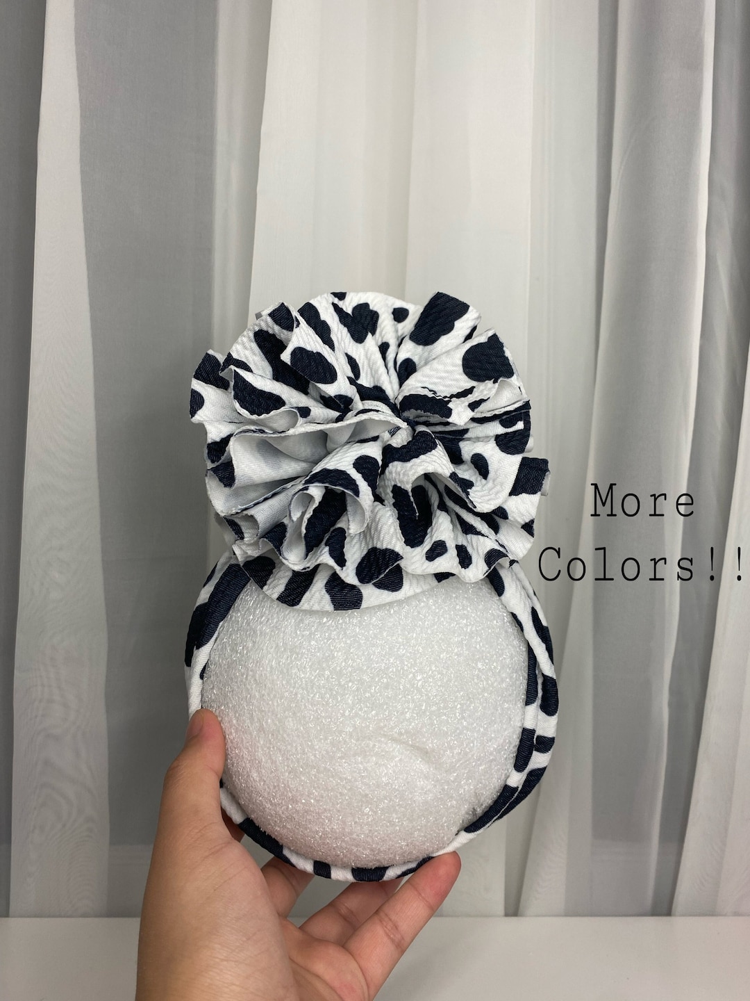 Shredded Headwrap Cow Print, Big Headwrap, Cow Print Baby Girl Headwrap ...