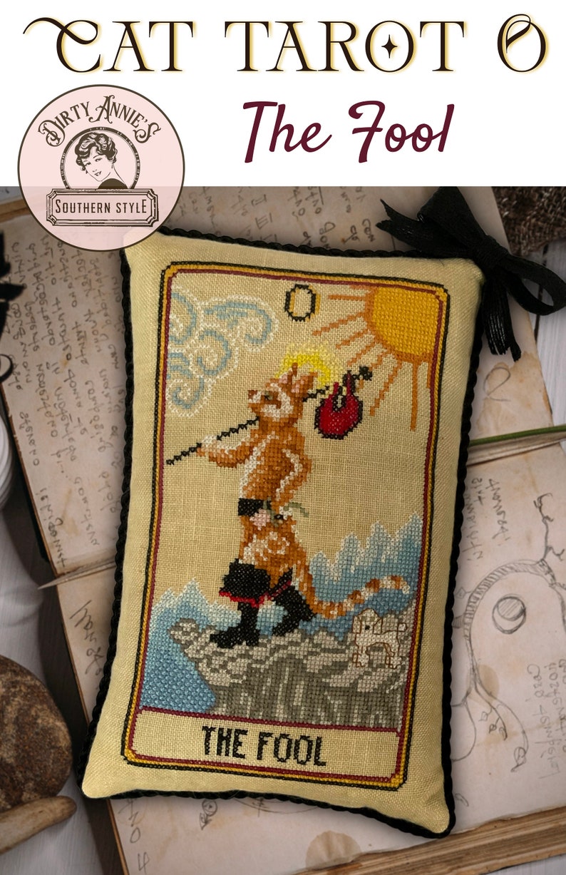 Cat Tarot O- the Fool - Cross Stitch Chart by Dirty Annie's - Instant ...