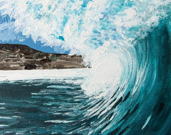 Art Print of Original Acrylic Painting ocean Waves - Etsy