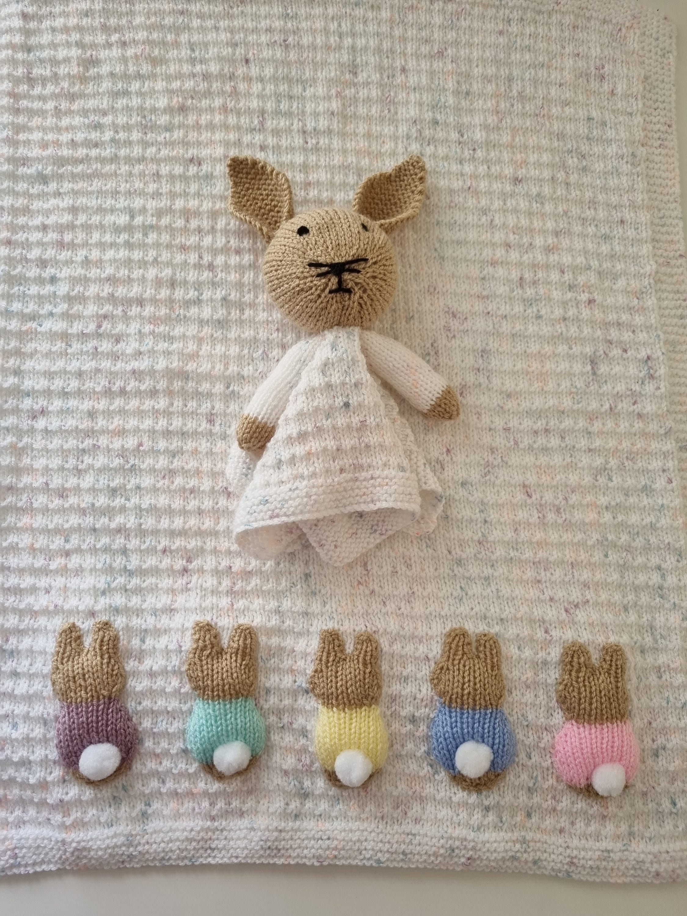 Hand knitted baby blanket and comforter | Etsy