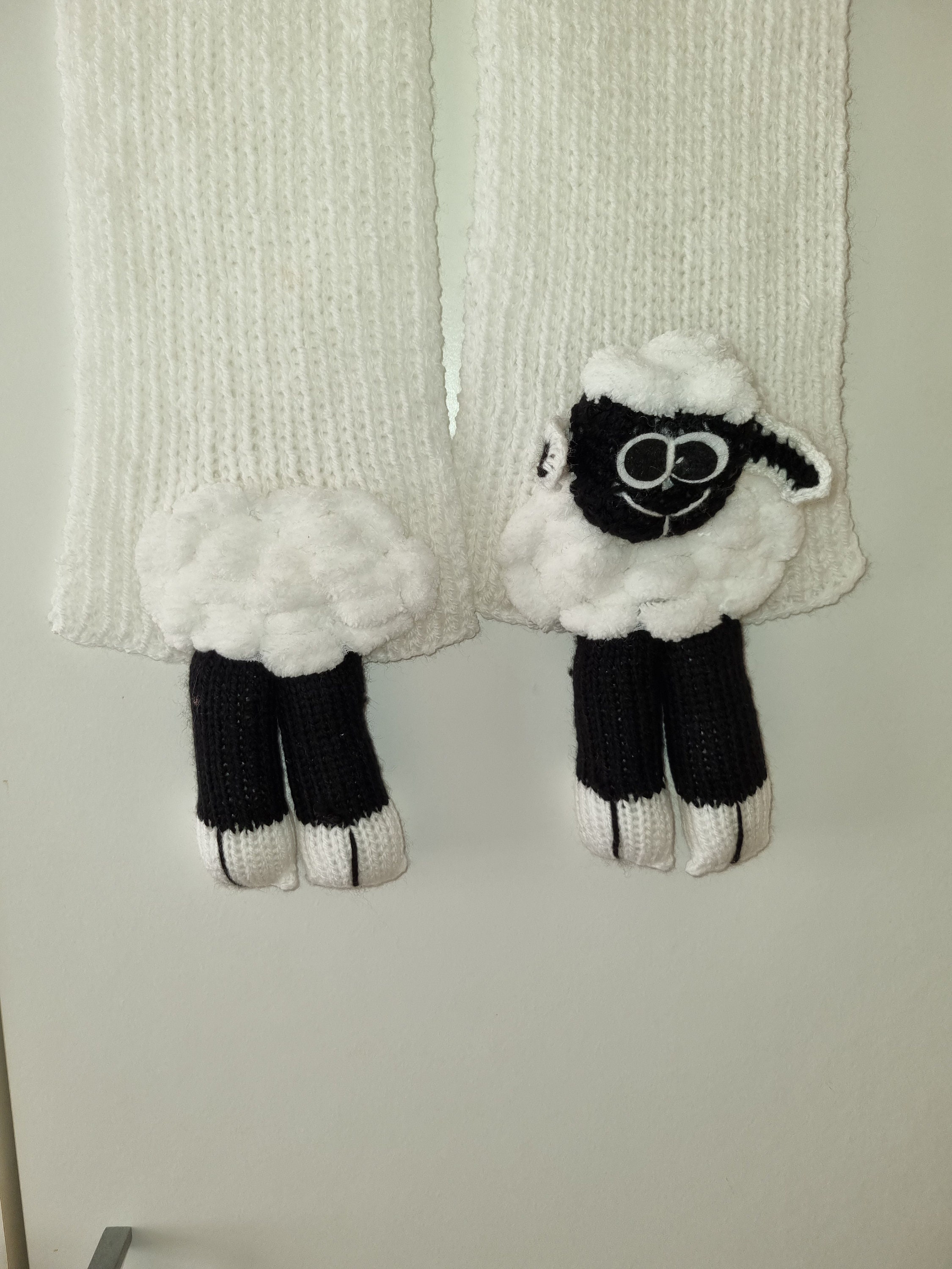 Hand Knitted Children's Scarf With Sheep Theme - Etsy UK
