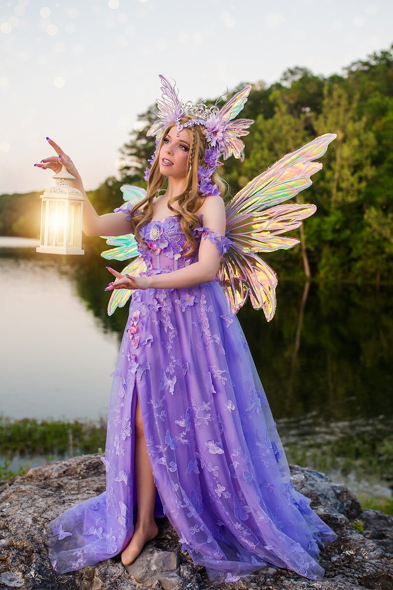 Crystal Fairy Wings Adult Realistic Iridescent Cosplay - Etsy