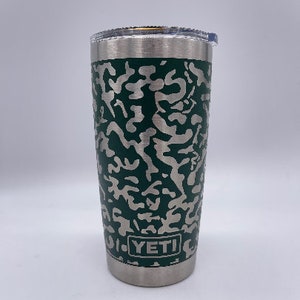 Custom Yeti 20oz Cup - 360 Degree Engraved Camo Pattern - Colors ...