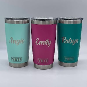 Yeti 20oz Cup Laser Engraved, Your Name and Choose Your Font - Etsy