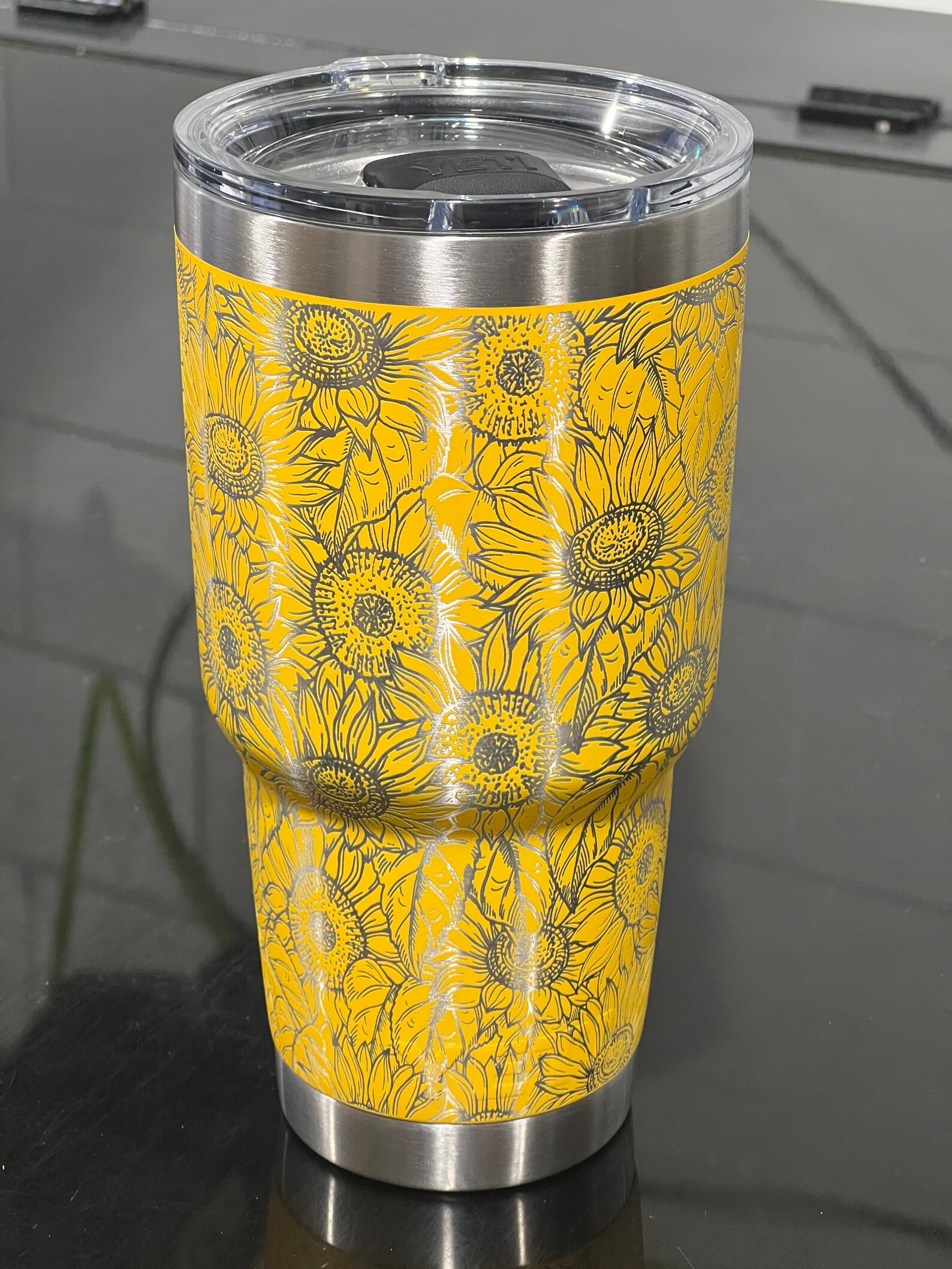Yeti 30oz Alpine Yellow Sunflower Laser Engraved 360 Degree - Etsy