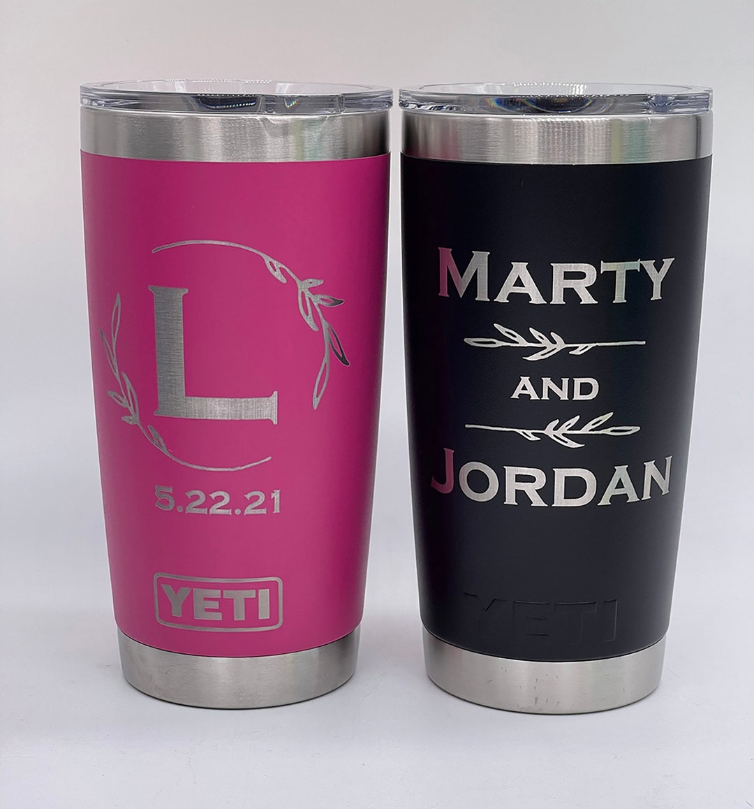 Wedding Gift - Yeti 20oz Engraved Cup - Choose Color, Font, Name ...
