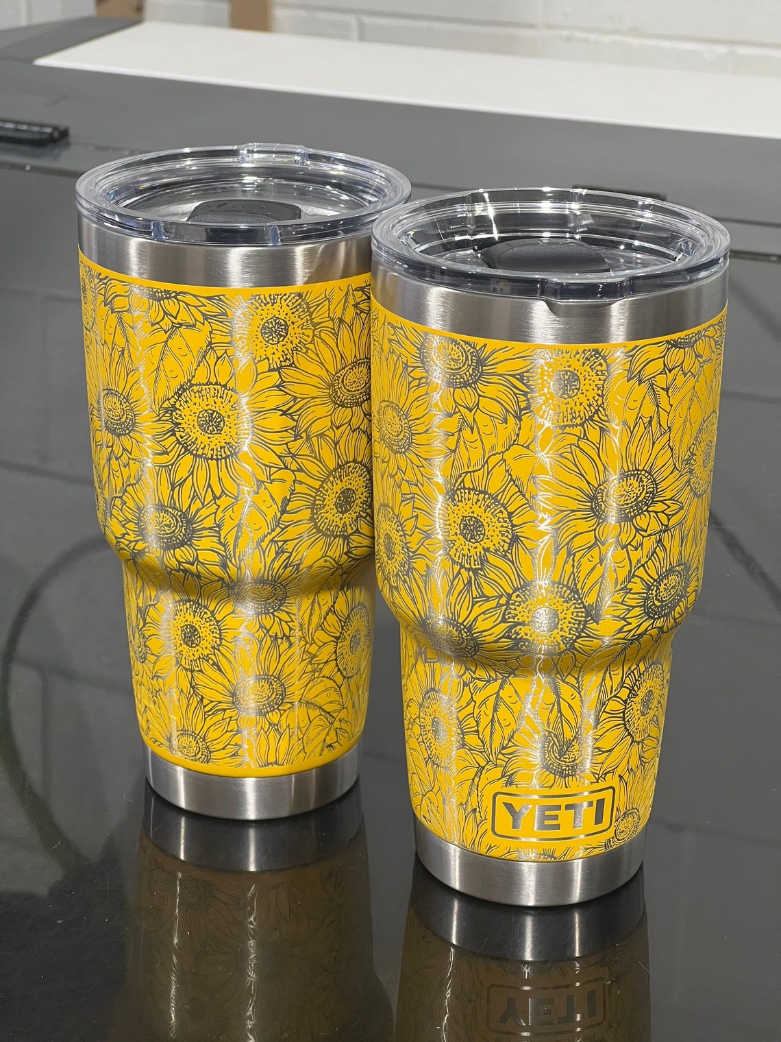 Yeti 30oz Alpine Yellow Sunflower Laser Engraved 360 Degree - Etsy