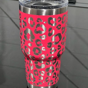 Custom Yeti 30oz Cup - Leopard Print Pattern - You Choose Color! - Etsy