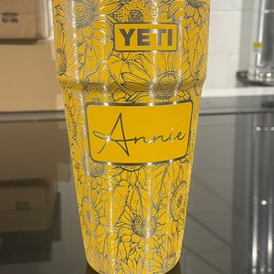Yeti 26oz Straw Alpine Yellow Sunflower - Laser Engraved 360 Degree - Etsy