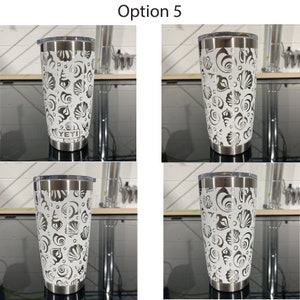 Yeti 20oz Cup With Beach / Ocean Themed Wrap - Laser Engraved 360 ...