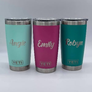 Yeti 20oz Cup Laser Engraved, Your Name and Choose Your Font - Etsy