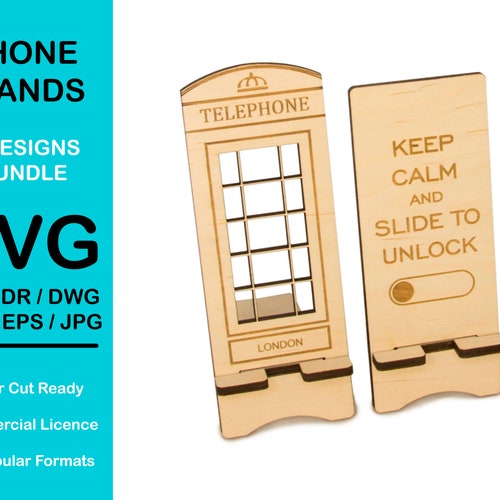 Phone Stand Laser Cut File. Phone Holder SVG File. Mobile - Etsy