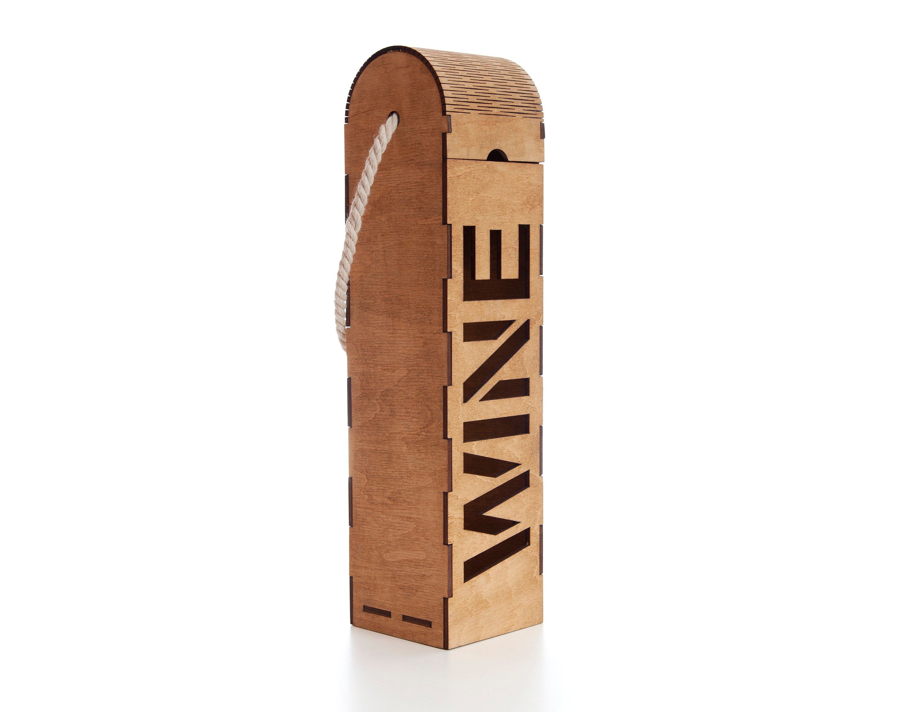 Wein Flasche Box Laser Cut Ready Svg Datei Digitaler Download Etsy De