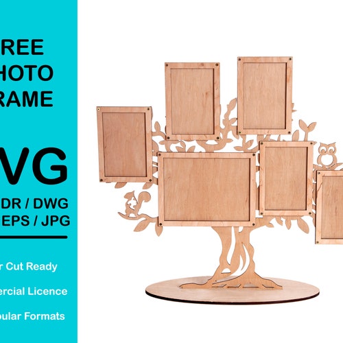Family Tree Photo Frame Svg Silhouette Cricut Cnc Laser Cut | Etsy
