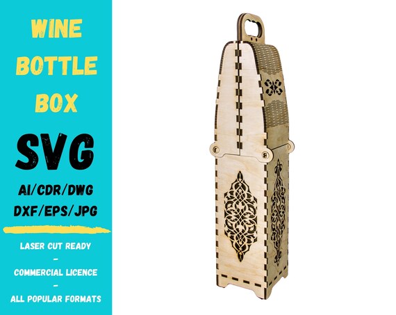 Wine Bottle Box Laser Cut Ready Svg File Digital Download - Etsy UK