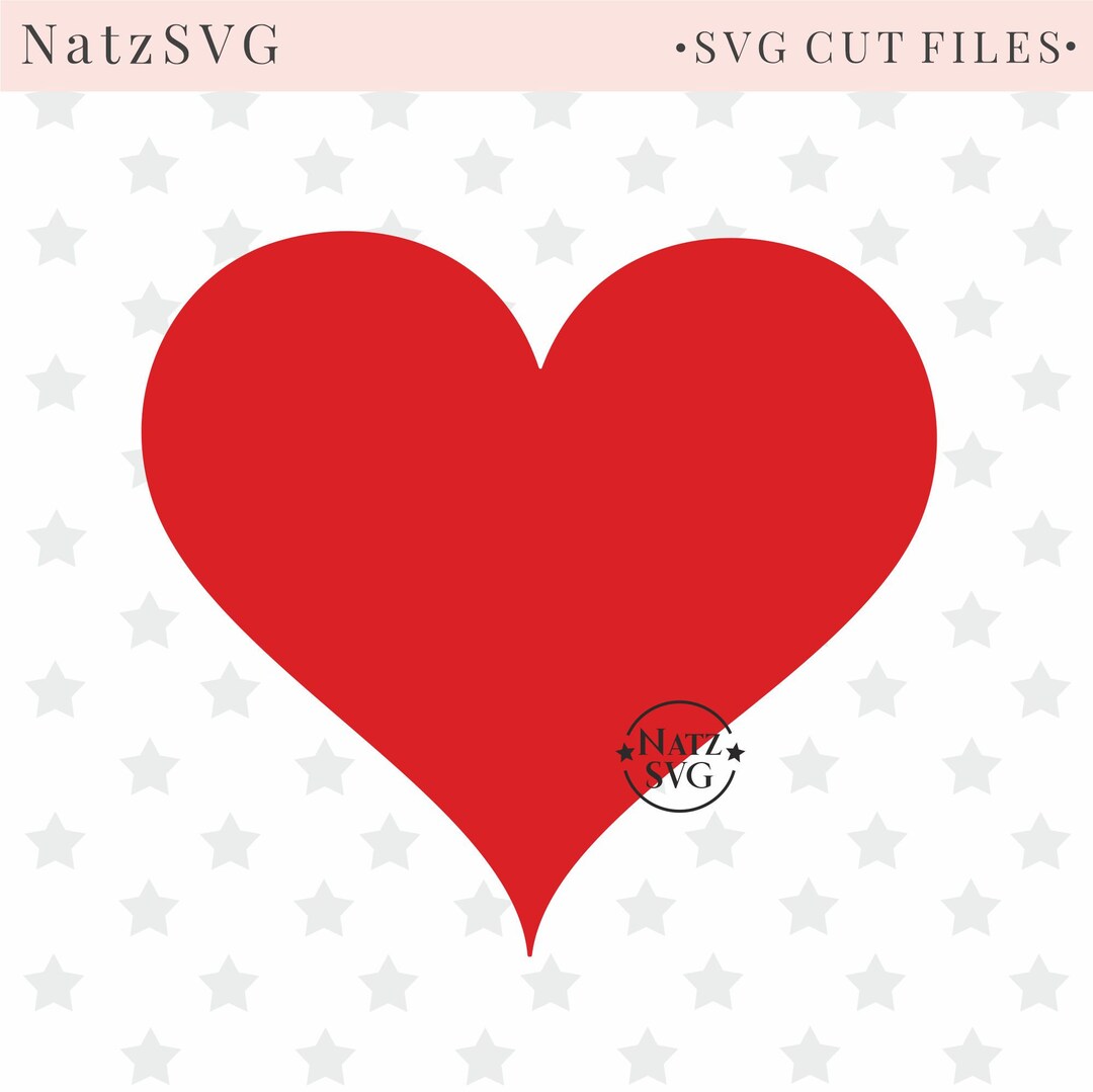 Heart SVG Cut File Instant Download, Simple Elegant Heart Svg, Heart ...