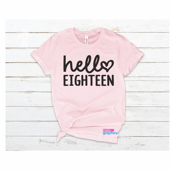 18th Birthday SVG Hello Eighteen SVG Birthday Girl Svg | Etsy