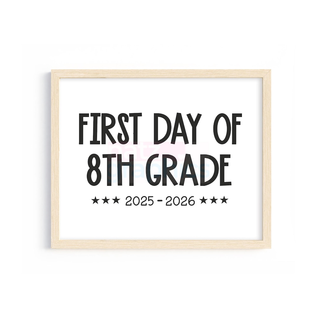 First Day of 8th Grade Sign, Hello 8th Grade Sign, Back to School ...