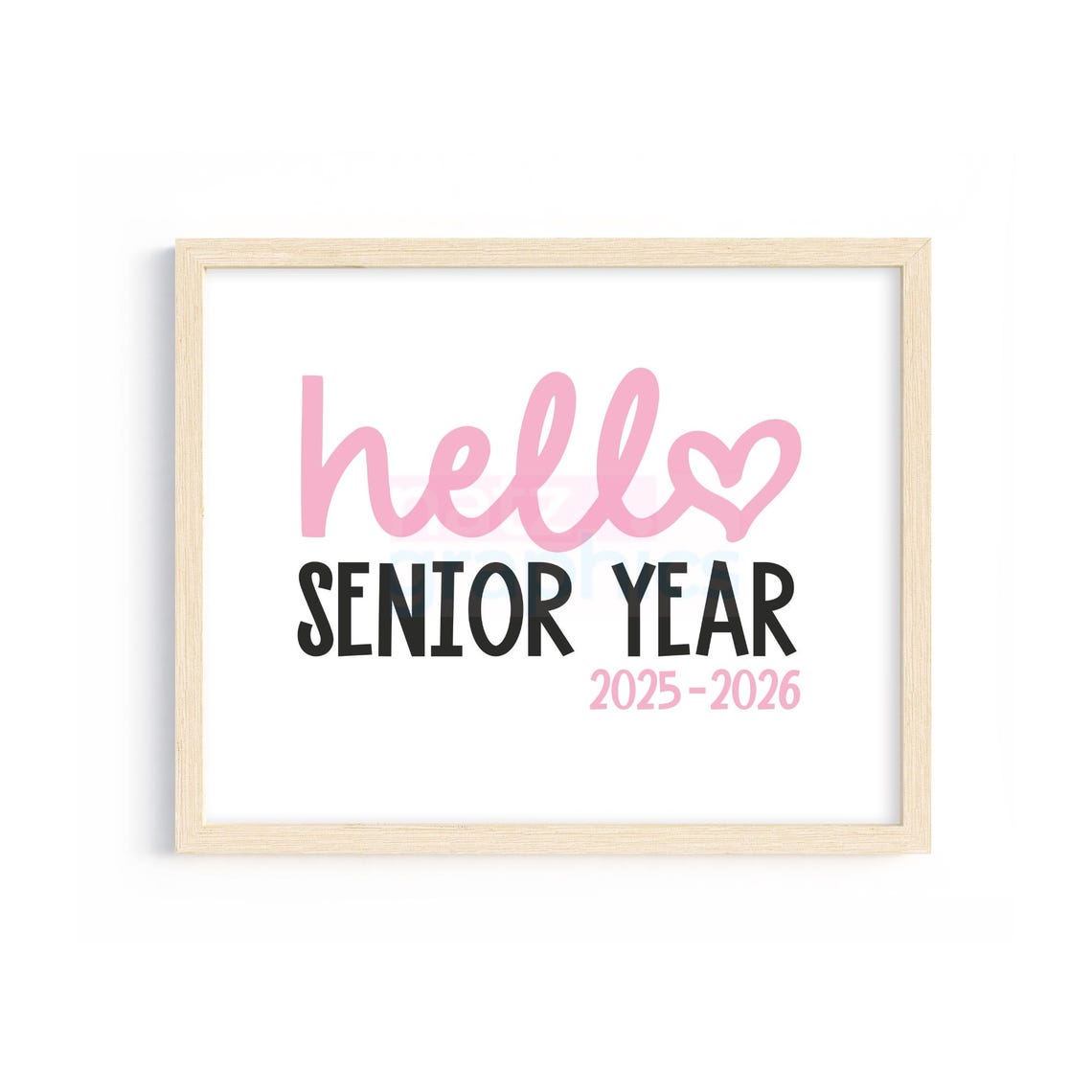 First Day of Senior Year Sign, Hello Senior Year Sign, Back to School ...