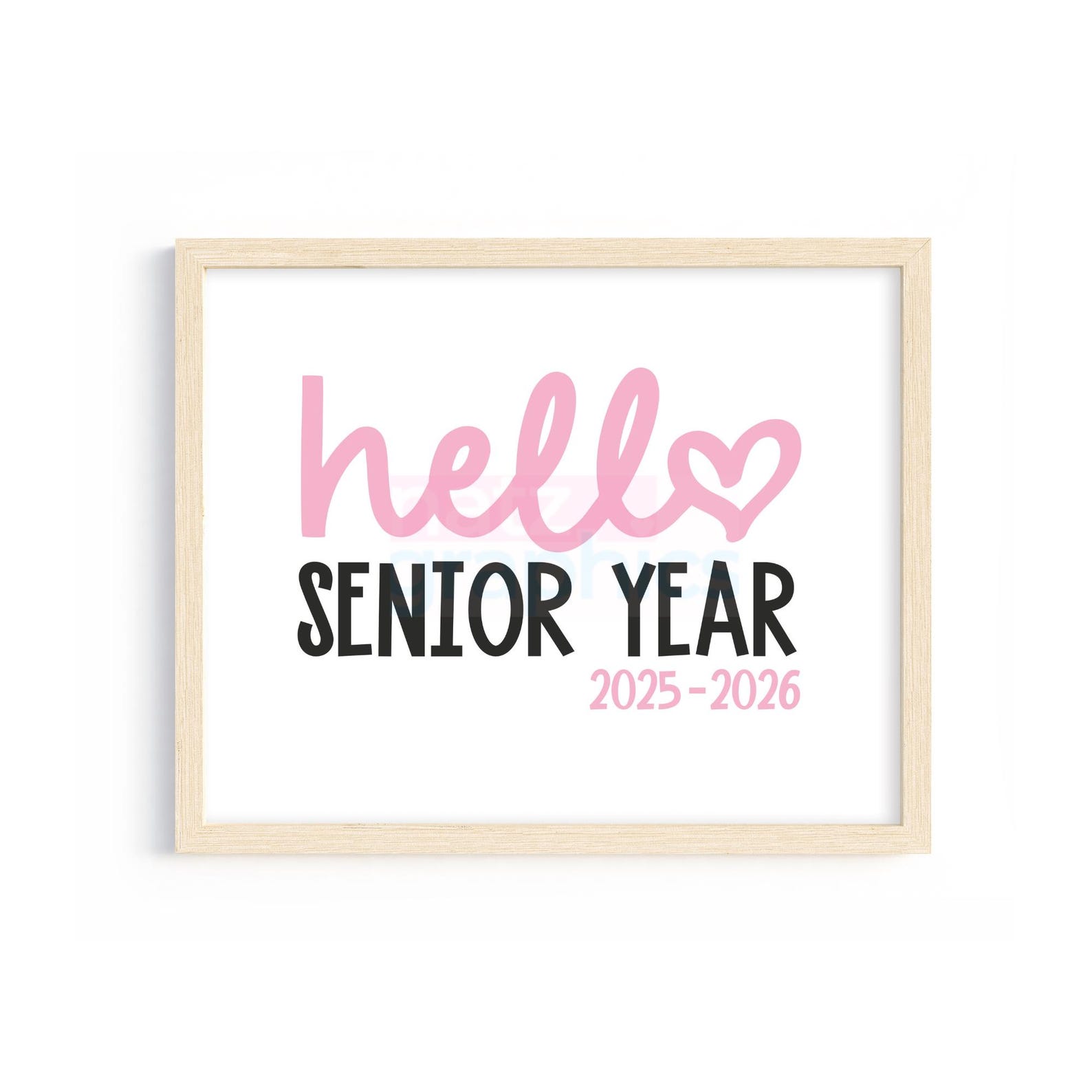 First Day of Senior Year Sign, Hello Senior Year Sign, Back to School ...